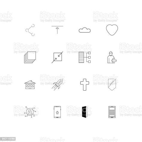 웹 및 텍스트 간단한 선형 아이콘 설정합니다 개요 벡터 아이콘 0명에 대한 스톡 벡터 아트 및 기타 이미지 0명 디자인