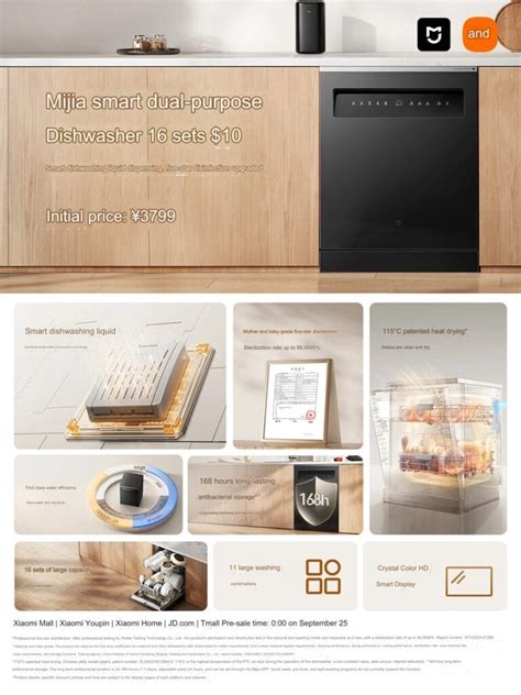 Xiaomi Launches Mijia Smart Built In Dual Purpose Dishwasher Sets S Xiaomitime