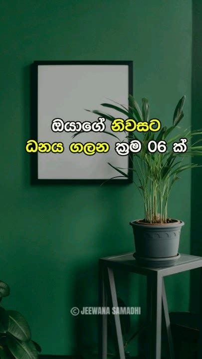 ඔයාගේ නිවසට ධනය ගලන ක්‍රම 06ක් Youtube