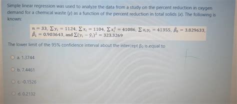 solved simple linear regression was used to analyze the data