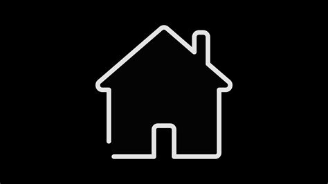 Animated Outlined House Home Icon 13274925 Stock Video At Vecteezy