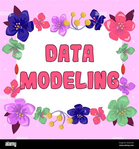 Hand Writing Sign Data Modeling Business Approach Process Of Transferring Data Between Data