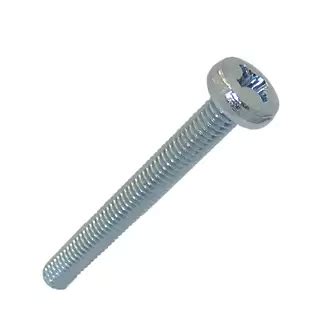 Easyfix Bright Zinc Plated Pan Head Machine Screws M6 X 50mm 25 Pack