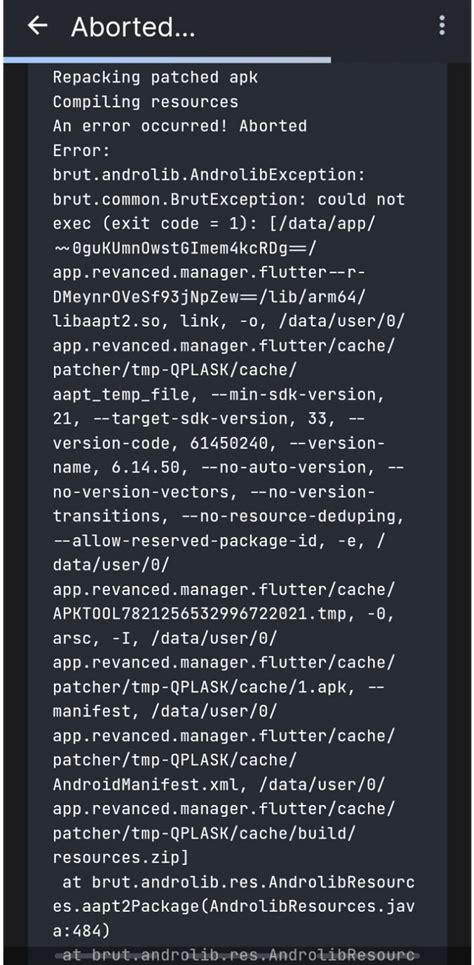 help aborting r revancedapp