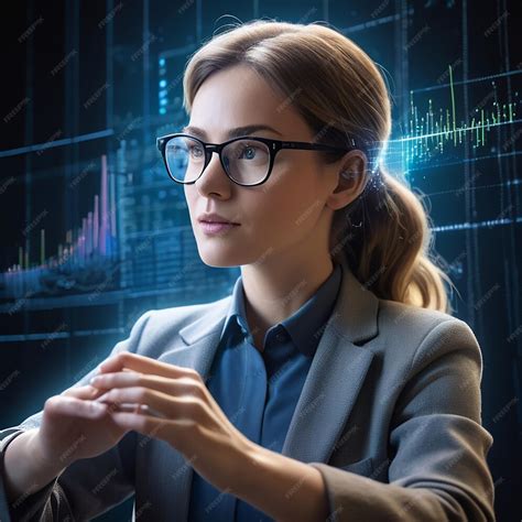 Binary Code Cyber Business Woman Images With Ai Generated 1 Premium Ai Generated Image