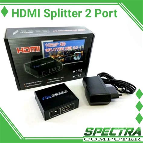 Jual HDMI Splitter 2 Port Full HD Spliter HDMI 1 Input 2 Output Shopee Indonesia