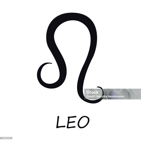 레오 조디악 사인 블랙 벡터 일러스트레이션 천상의 사자 난해한 실루엣 기호 점성술 별자리 별자리 월간 예측 달력 요소입니다 격리된 글리프 아이콘 0명에 대한 스톡 벡터 아트