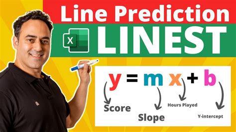 line prediction with the excel linest function youtube
