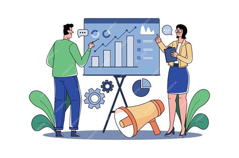 Premium Vector Marketing Team Analyzing Data Illustration Concept On