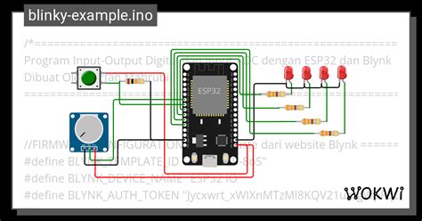 INPUT OUTPUT DAN ADC ESP BLYNK LATIHAN SISWA Wokwi ESP STM Arduino Simulator