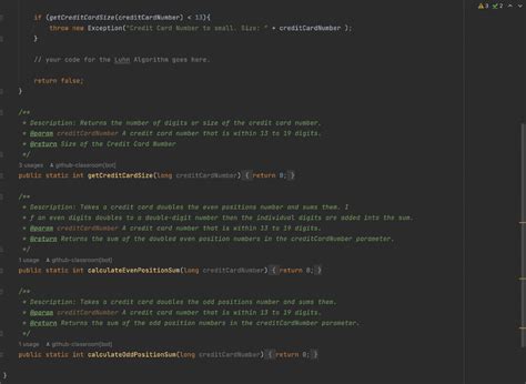solved complete the methods in the creditcardvalidation java