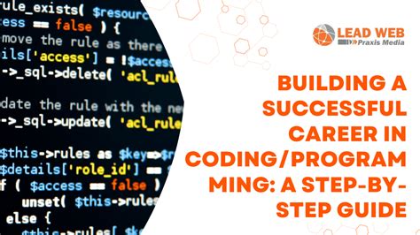 building a successful career in coding programming a step by step guide