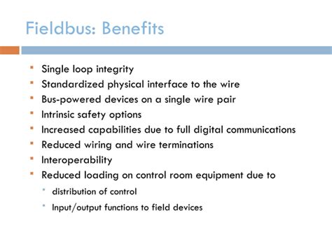 Communication Protocol Foundation Fieldbus Basics Ppt