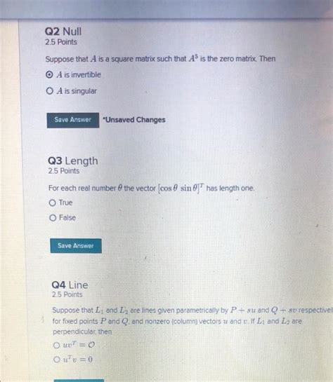 solved q2 null 2 5 points suppose that a is a square matrix