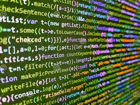 Computer Script Innovative Startup Project Abstract Screen Of Software Screenshot With Random