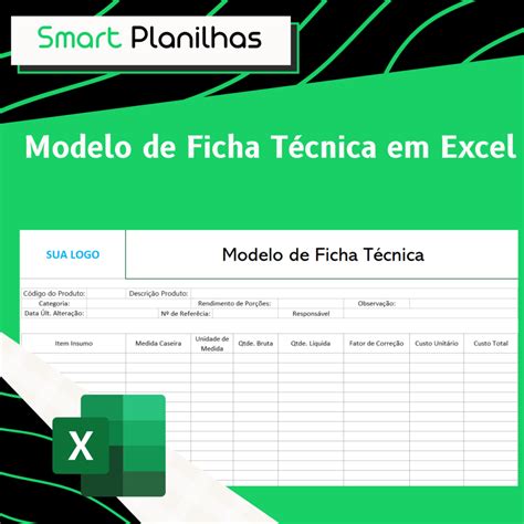 Modelo De Ficha Técnica Smart Planilhas