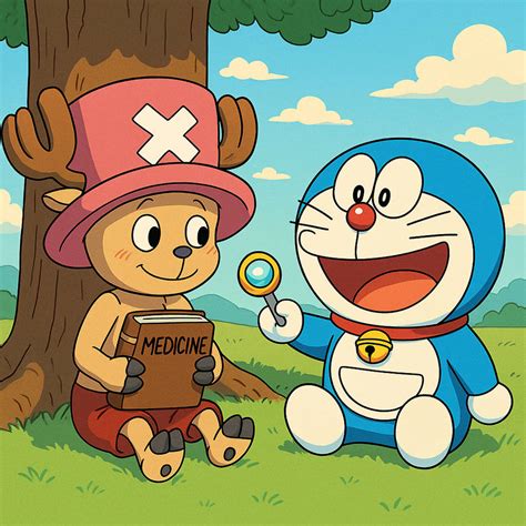 Chopper And Doraemon By Amazingamirart On Deviantart