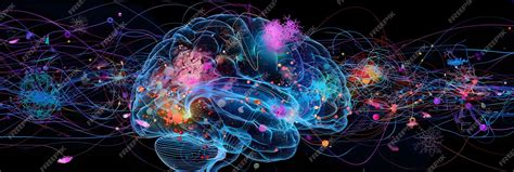 Intricate Brain Map Visualization Highlighting Cognitive Regions and Neural Networks | Premium ...