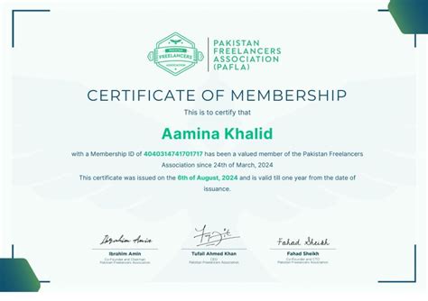 Aamina Khalid On Linkedin Paflamember Pafla Certified