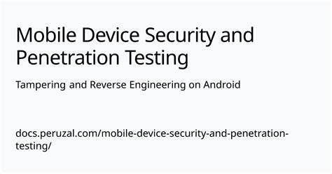 tampering and reverse engineering on android mobile device security