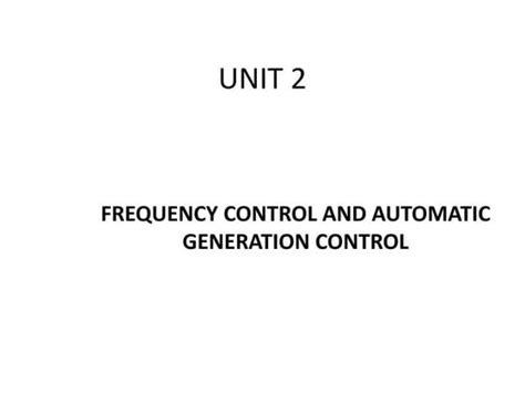 Load Frequency Control Of Two Area System Pptx