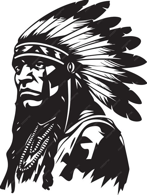 Tribal Strength Apache Logo Vector Symbolic Brave Tradition Apache Face Iconic Symbol Premium