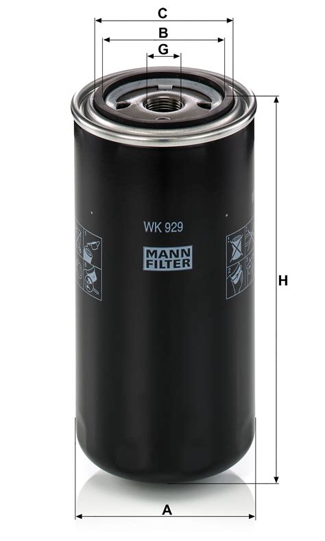 Mann Filter Wk 929 X Filtro De Combustible Diesel
