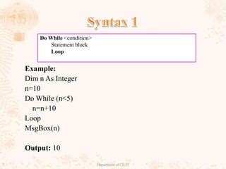 Looping Statement In Vb Net Programming Languages Computing