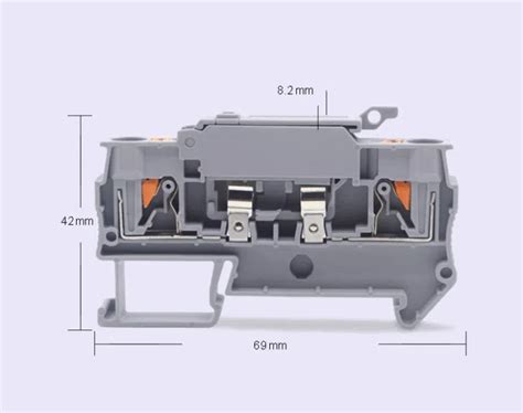 Push In Terminal Blocks Din Rail Mounting For Control Panels