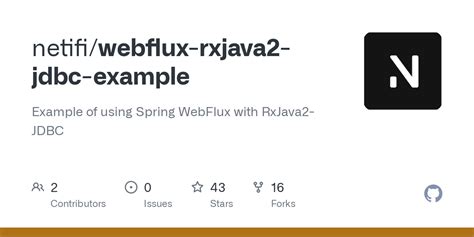 Github Netifiwebflux Rxjava2 Jdbc Example Example Of Using Spring