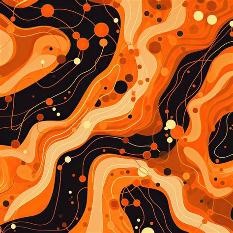 Premium Photo Abstract Data Flow Contemporary Orange Seamless Pattern