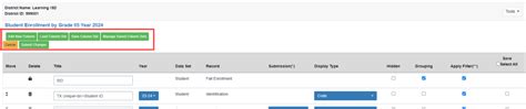 column options available options ondatasuite knowledgebase