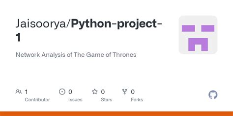 Github Jaisooryapython Project 1 Network Analysis Of The Game Of