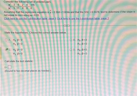 Solved Consider The Following Set Of Ordered Pairs Assuming