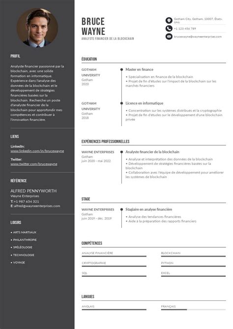 exemples de cv de analyste financier de la blockchain débutant guide