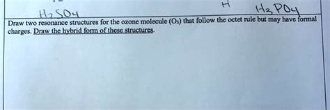 2 Poy Fos Draw Two Resonance Structures For The Ozone Molecule 03 That Follow The Octet Rule But