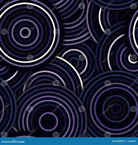 Abstract Geometric Circles Seamless Pattern Stock Vector Illustration Of Decorative Geometric