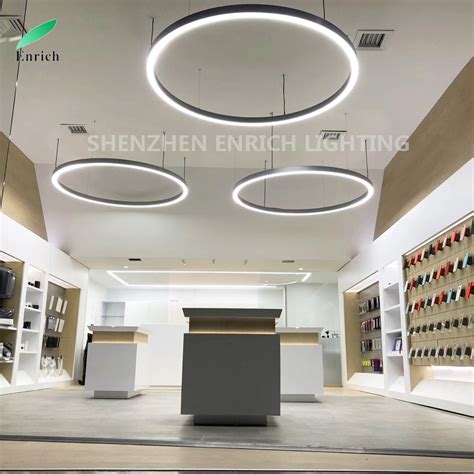 China Aluminum Body Led Ring Lights Suspended Ceiling Circular Ring Led Fixture China Circular