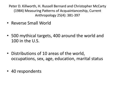 Ppt Small World Problem Powerpoint Presentation Free Download Id