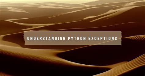 Python Built In Exceptions In Python Exceptions Are A Way To… By