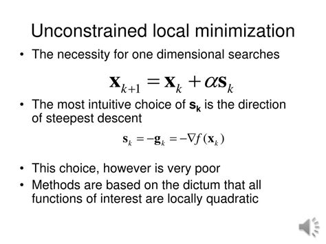 ppt unconstrained optimization powerpoint presentation free download