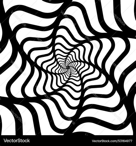 Psychedelic Hypnotic Swirl Spiral Hypnosis Effect Vector Image