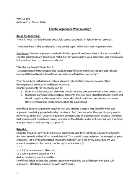 counter arguments pdf