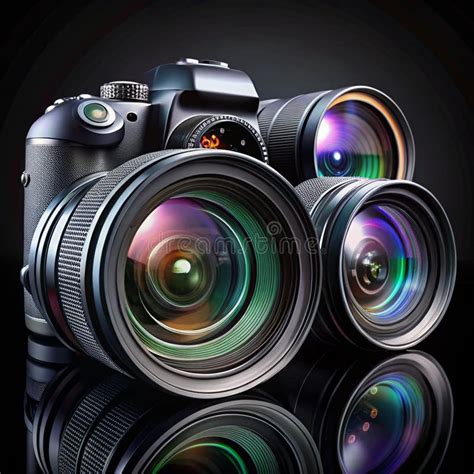 Multi Lens Camera Capturing Clarity From Every Angle Stock