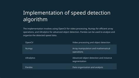 speed detection python project komal pptx computing technology