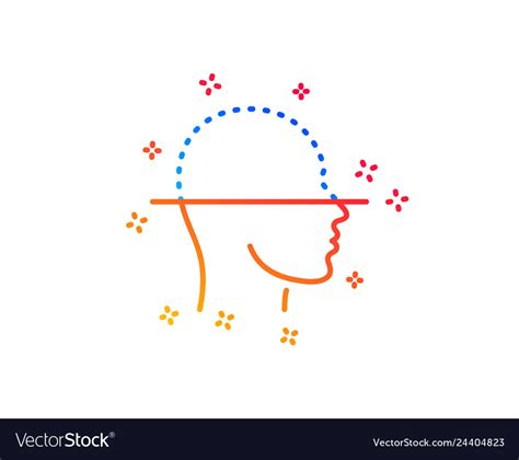 Face Scanning Line Icon Facial Scan Sign Vector Image
