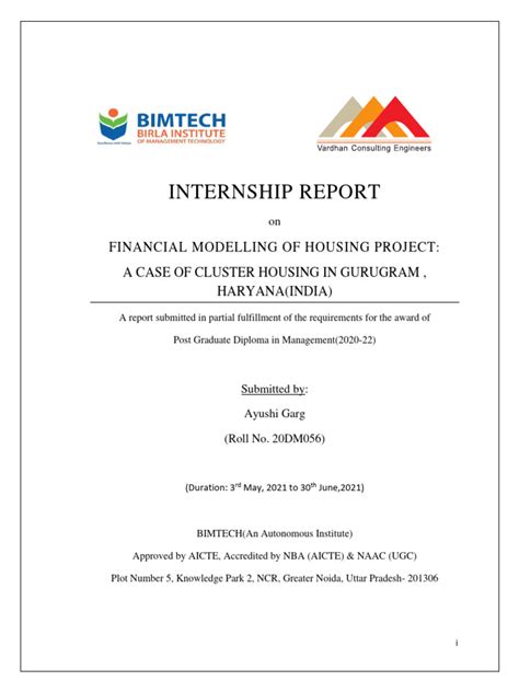 20dm056 ayushi garg sip report pdf project finance debt