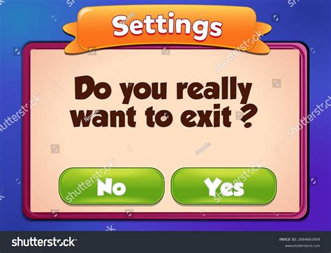 Casual Game Ui Menu Popup Buttons Stock Vector Royalty Free Shutterstock