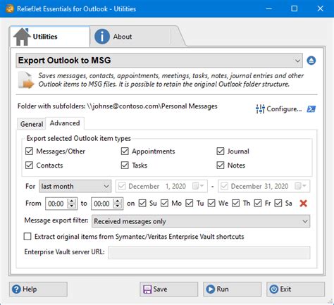 Export Outlook To Msg Reliefjet For Outlook