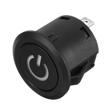 DC 12V 22mm Auto Car LED Autolock Power Button Plastic Push Button ON Off Light Switch Alexnld Com